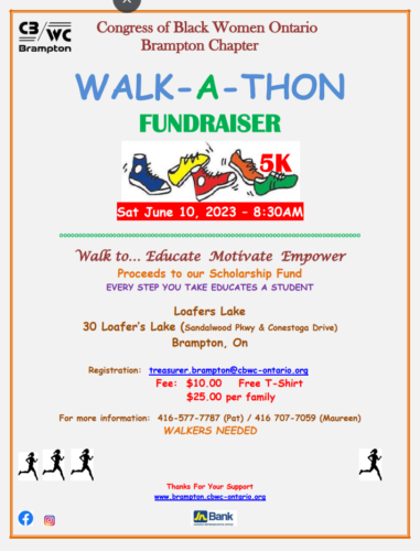 Walk-A-Thon Fundraiser - CBWC | Brampton